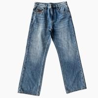 China Gradient Vintage Men's Jeans Mid Waist Loose Wide Leg Jeans Straight for sale