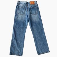 China Gradient Vintage Men's Jeans Mid Waist Loose Wide Leg Jeans Straight for sale
