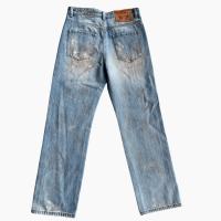 China Dirty Splash Men's Jeans Mid Waist Distressed Straight Leg Jeans Loose for sale