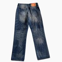 China Horse Shadow Dark Wash Jeans Gradient Straight Leg Jeans Wide for sale