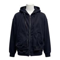China Split Hem Men's Heavyweight Hoodie Back Embroidery Zip Up Hoodie Coat Oversized for sale