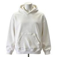 China Cream Blank Cotton Poly Hoodie Heavy Terry Fabric Unisex Hooded Sweatshirt Oversized for sale