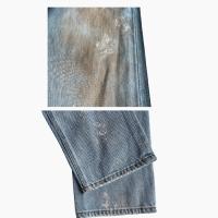 China Dirty Splash Men's Jeans Mid Waist Distressed Straight Leg Jeans Loose for sale