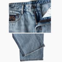China Pre Shrunk Soft Denim Wide Leg Jeans Reinforced Stitching Soft Wide Leg Jeans Faded Wash for sale
