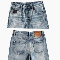 China Gradient Faded Mid Waist Wide Leg Jeans Reinforced Stitch Wide Leg Mid Waist Jeans Pre Shrunk for sale