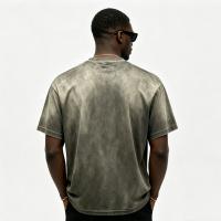 China Men’s Hand-Dyed Washed Cotton T-Shirt 200G Oversized Minimalist Casual Tee for sale