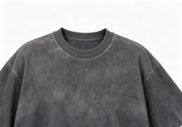China 260GSM Vintage Washed Tube Single Stitch Men’s Crew Neck T-Shirt, Loose Oversized Retro Short Sleeve Blank Tee for Bulk Wholesale for sale