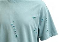 China 400GSM Basic Crew Neck Tee Streetwear Cotton Crew Neck T Shirt Gradient Wash for sale