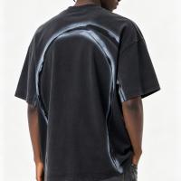 China 320GSM Basic Crew Neck Tee Tie Dye Oversized Streetwear Tee Skeleton for sale