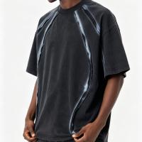China 320GSM Basic Crew Neck Tee Tie Dye Oversized Streetwear Tee Skeleton for sale