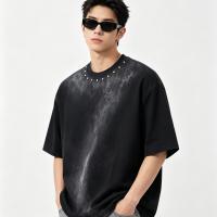 China 260G Cotton Sulfur Washed Oversized Drop Shoulder All-Season Street Tee 2 Colors for sale