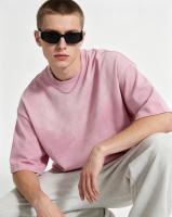 China 250G Cotton Faded Solid Oversized Raglan Summer Crew Neck Tee 8 Colors for sale
