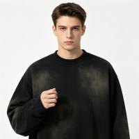 China 350GSM Terry Zip Up Vintage Hoodie Oversized Casual Pullover Sweatshirt Sweatpants Matching Set for sale