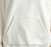 China Cream Blank Cotton Poly Hoodie Heavy Terry Fabric Unisex Hooded Sweatshirt Oversized for sale