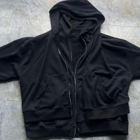 China Split Hem Men's Heavyweight Hoodie Back Embroidery Zip Up Hoodie Coat Oversized for sale