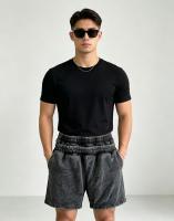 China Double Waist Sports Sweat Shorts Elastic Vintage Wash Shorts Casual For Men Street Sports Wear for sale