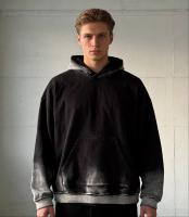 China A528 Vintage Gradient Washed Hoodie Men Oversized Spray Fade Pullover Streetwear Hooded Sweatshirt for sale