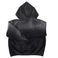 China A513 Chiying Vintage Acid Wash Distressed Hole Pullover Hoodie Men Oversized Washed Black Streetwear Hooded Sweatshirt for sale
