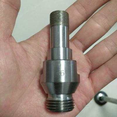China 1/2 GAS Threaded Diamond Core Drill Bit Set 65-95mm Straight Shark for Glass Drilling for sale