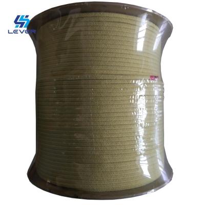 China 5.5x5.5mm Kevlar Aramid Fiber Rope for Glass Tempering Furnace Rollers High Tensile Strength 330°C for sale