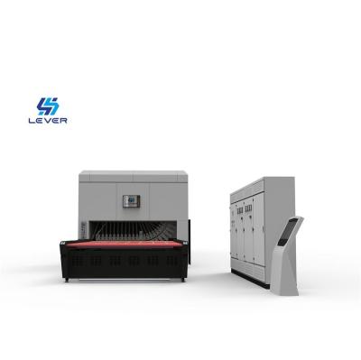 China Freezer Shaped Glass Tempering Furnace Refrigerator Glass Bending Machine 1200x1300mm for sale