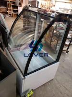 China Freezer Shaped Glass Tempering Furnace Refrigerator Glass Bending Machine 1200x1300mm for sale