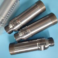 China Sharp Threaded Shank Glass Diamond Drill Bit With 75mm 95mm Length Hole for sale