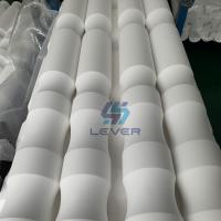 China 10% Porosity Round Hollow Fused Silica Ceramic Rollers for Tempered Glass Oven for sale