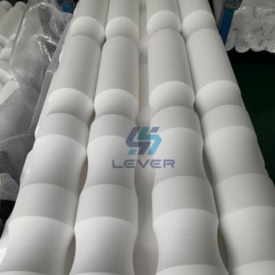 China 10% Porosity Round Hollow Fused Silica Ceramic Rollers for Tempered Glass Oven for sale