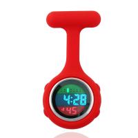China Silicone Digital Watch Led Background Light Nurse Watch FOB Pocket Watch Gift For Nurse Hospital Doctor Medical Clock For Nurse Students for sale