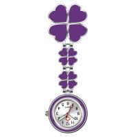 China NURSE WATCH Featuring Four Leaf Clover Back Clip Alloy Case and Chain fine plate Custom Logo Options Available in Multiple Colors for sale