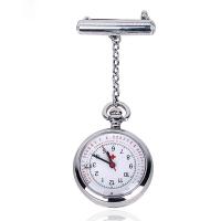 China ALK FOB Pocket Nurse Watch Calendar Crafted impression Polished IP Silver Clock for sale