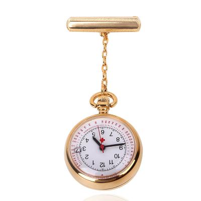 China ALK FOB Pocket Nurse Watch Calendar Crafted impression Polished IP Silver Clock for sale