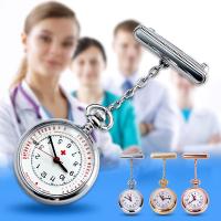 China ALK FOB Pocket Nurse Watch Calendar Crafted impression Polished IP Silver Clock for sale