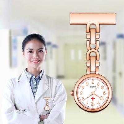 China ALK FOB Nurse Pocket Watch Black Nurse Watch Keychain Hospital Clock Pink Luminous Watches Doctor Nursing Gift for sale