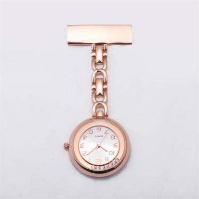 China Silver Nurse Fob Watch Clip High-Quality Japanese Movement Diamond Reloj Enfermera Hospital gift Doctor Clock for sale