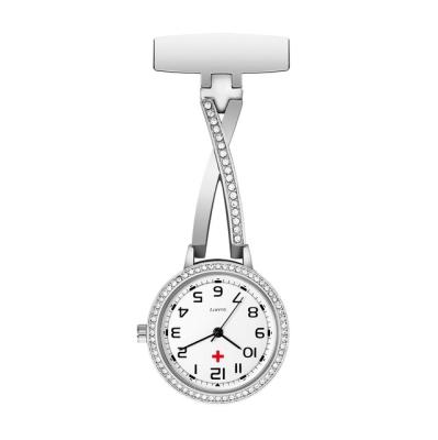 China Diamond Nurse Watch Simple Medical Chest Watch Clip Buckle High-Quality Japanese PC21S Movt for sale