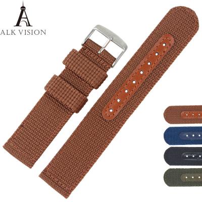 China Canvas nylon band for watch watchband sports strap belt for women men watches accessory bracelet wristband diy parts 18 for sale