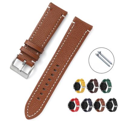China Leather Watchband Men Women Wristwatch Strap 18 19 20 21 22 24mm on Watchbands Bracelet Metal Buckle Switch Ears for sale