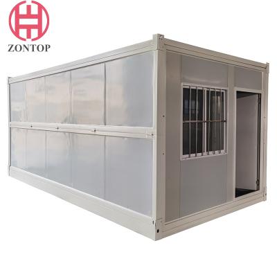 China Zontop Fast Build  China New Design Small Low Cost Modular Sandwich Expandable Prefab Home Folding Container House for sale