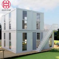 China Zontop Modern Frame Cheap  Easy Assemble 2 Story China Designed Modern  Luxry Prefab Prefabricated House Container Home for sale