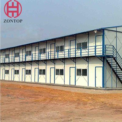 China Zontop Modern Frame Cheap  Easy Assemble 2 Story Steel Structure Prefab K House Construction Real Estate Prefab House for sale