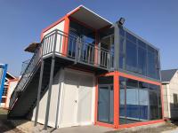 China Zontop Modern Luxury  Easy Assemble Steel Prefabricated 2 Story Frame Prefab Building 3 Bedroom Modular Flat Pack  Homes for sale