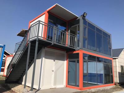 China Zontop Modern Luxury  Easy Assemble Steel Prefabricated 2 Story Frame Prefab Building 3 Bedroom Modular Flat Pack  Homes for sale