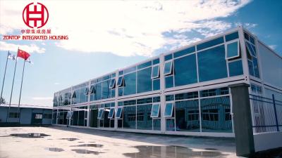 China Zontop Modern Luxury  Easy Assemble Steel Prefabricated 2 Story Frame 20ft 40 Ft  Shipping Container House for sale