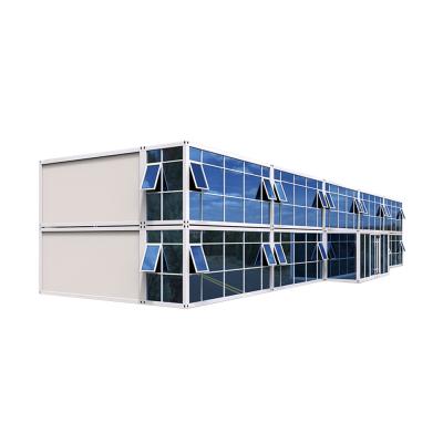 China Zontop Modern Luxury  Easy Assemble Steel Prefabricated  Light Steel Two Storey Two Bedroom Modular Prefab Glass House for sale
