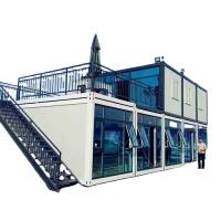 China Zontop Modern Luxury  Easy Assemble Steel Prefabricated 2 Story Frame 20ft 40 Ft  Prefab Container House Prefab Home for sale