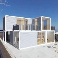 China Zontop Modern Luxury Quick Concrete Ready Prefabricated 4 Bedrooms Glass  Prefab Homes Bolt Container House for sale