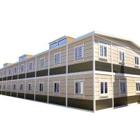 China Zontop  Luxury 40 Feet Stackable Flat Pack 4 Bedrooms Villa Toilet Modern Hotel  Design Office  Container House for sale