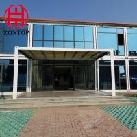 China Zontop Modern Luxury Quick Concrete Construction Complete Large Modular Prefab Glass House for sale